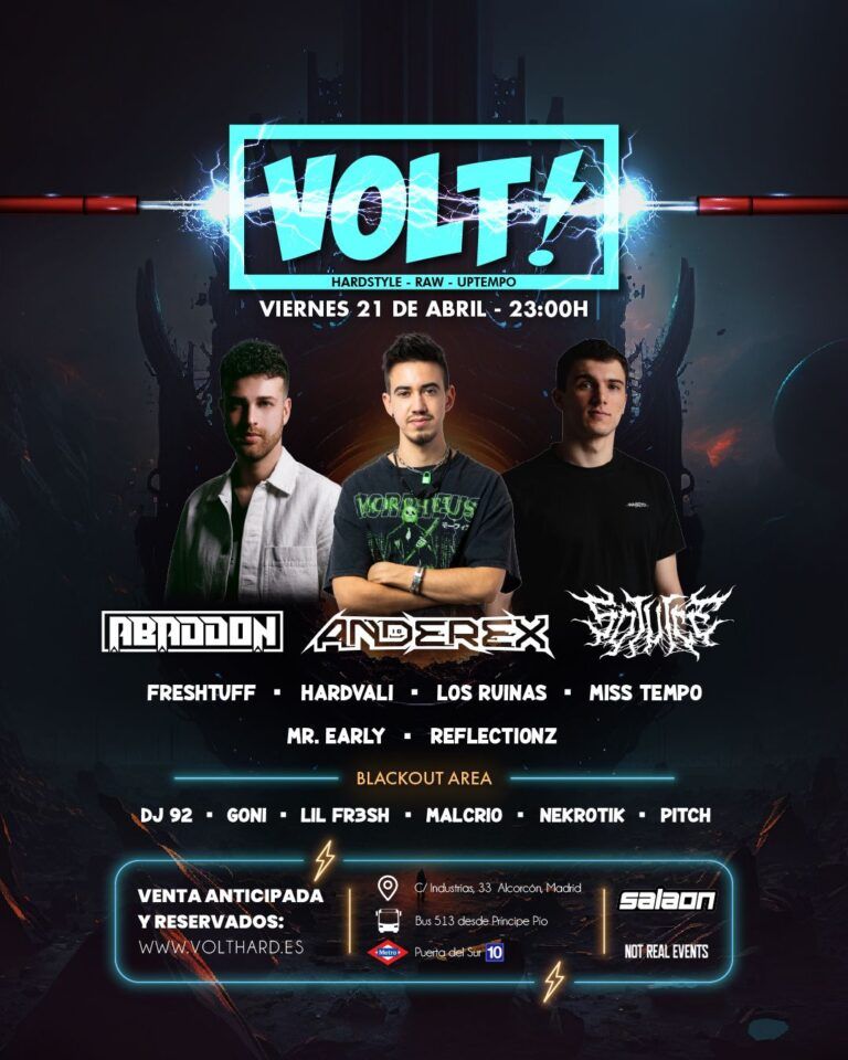 Anderex, So Juice y Abaddon lideran un nuevo cartel de Volt! | Wololo Sound